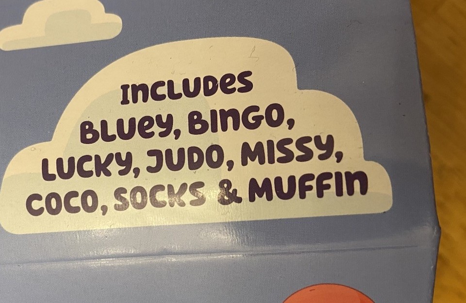 BLUEY Neighborhood Friends 8-Pack Figures NIB *damage to box - see last ...