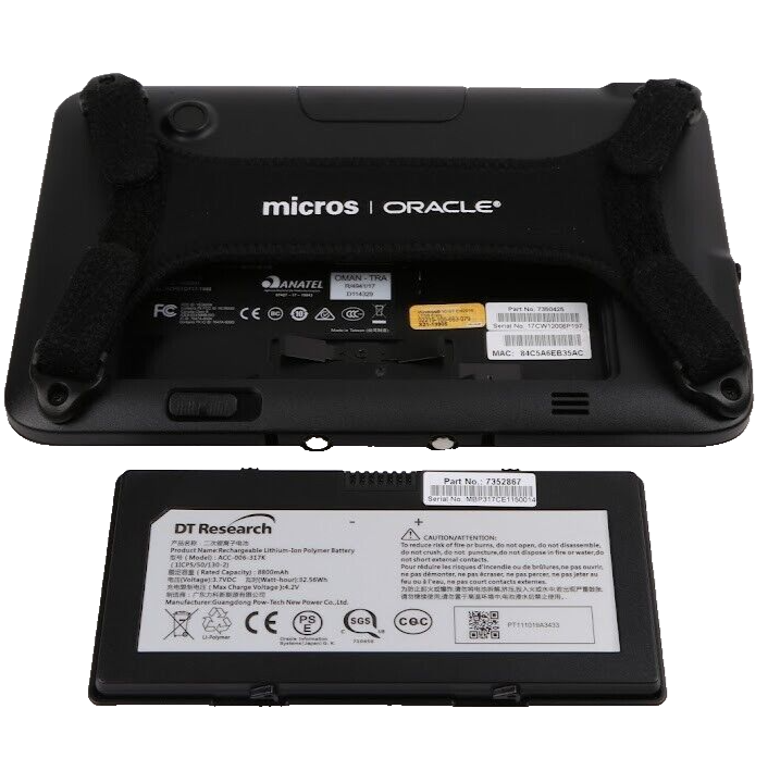 Oracle MICROS Tablet 721; 7" Capacitive Touch Display, w/ MSR, 7118411 ...
