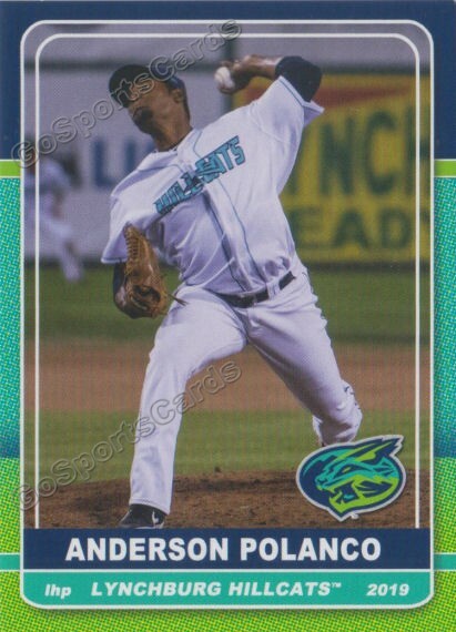 2019 Lynchburg Hillcats Anderson Polanco RC Rookie Cleveland Indians | eBay