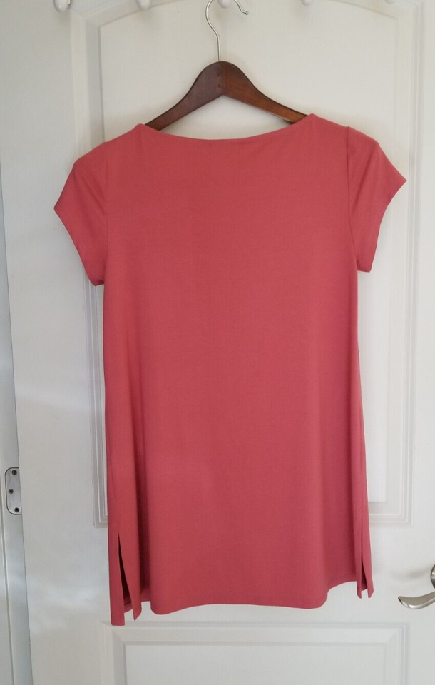 Eileen Fisher Size Petite SP Top Tunic Bateau Neck Long Shell Tank ...
