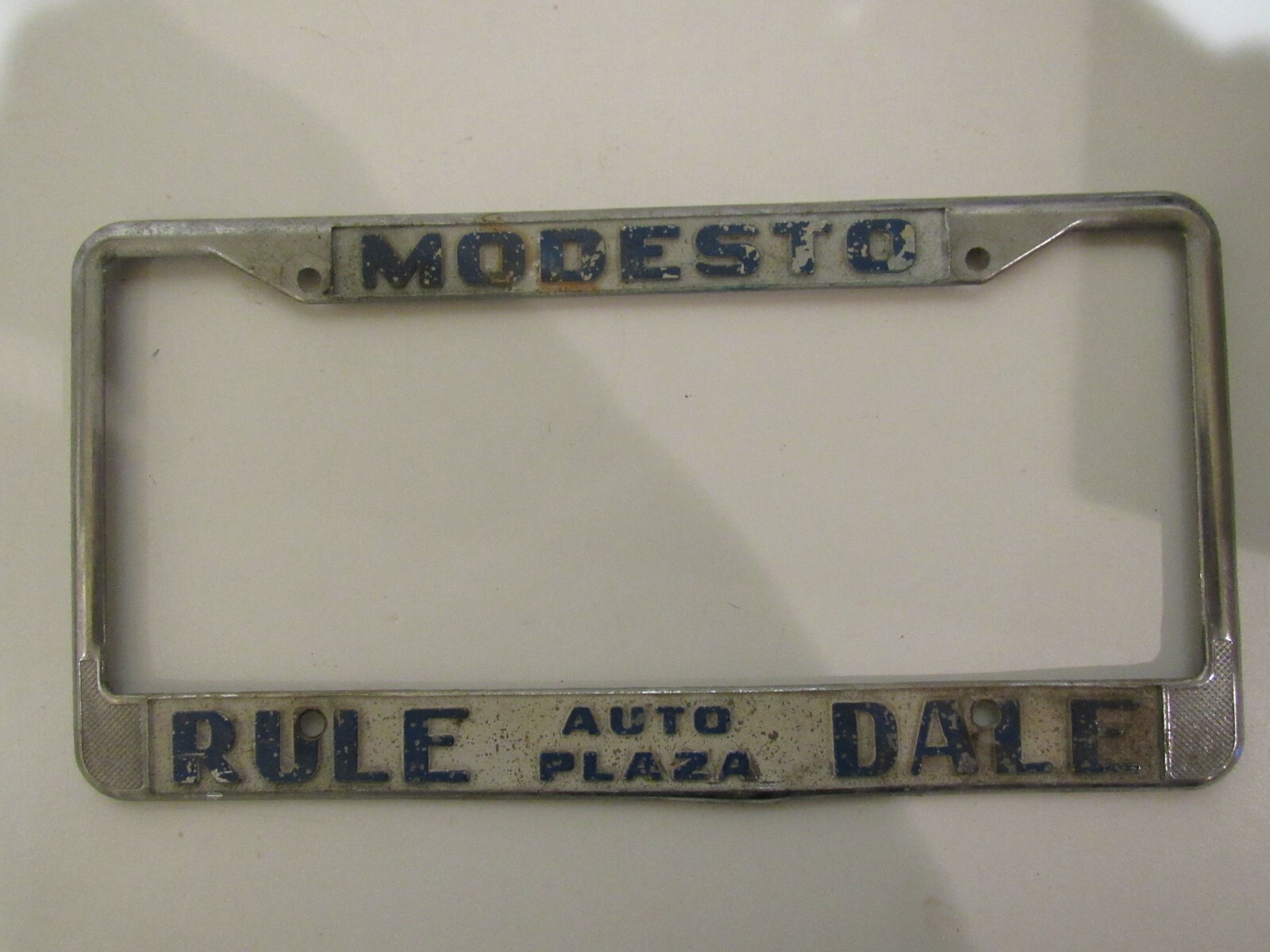 Modesto Rule Dale Auto Plaza Metal Dealership License Plate Frame ...