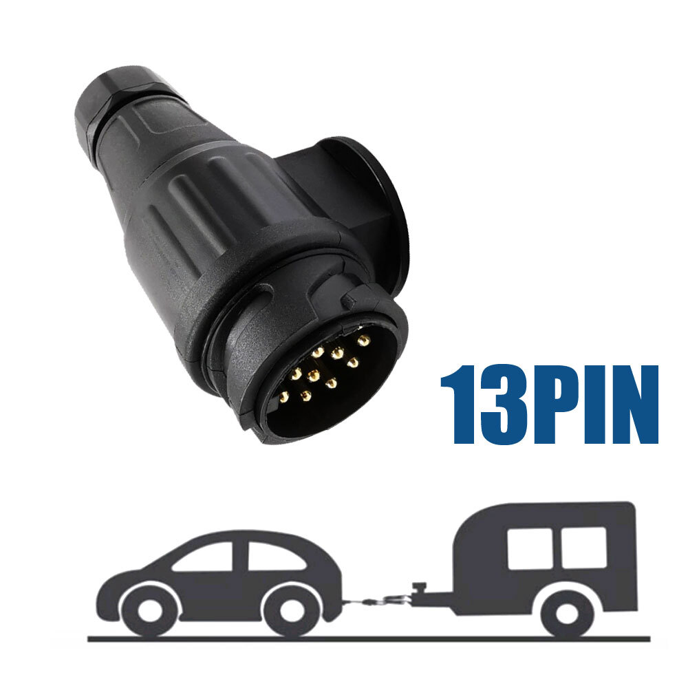 13 Pin Trailer Plugs Connector 13Pole Trailer End Electrical Caravan ...