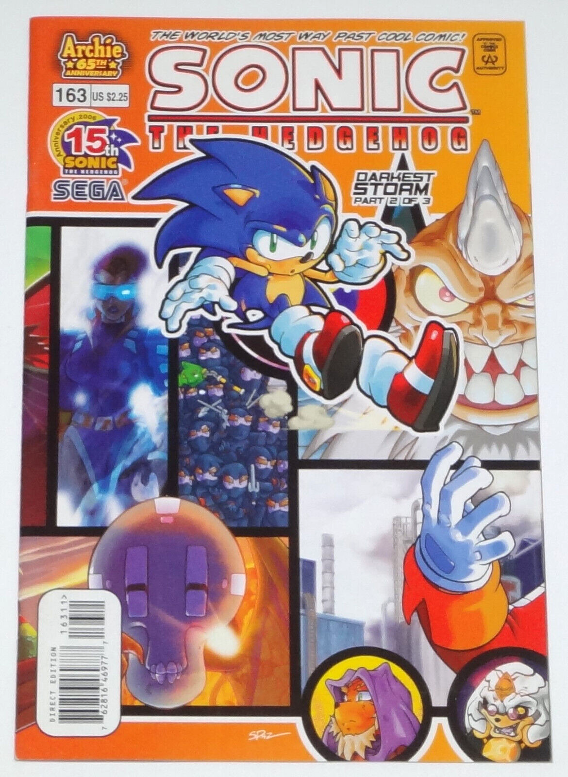 2006 ARCHIE SONIC THE HEDGEHOG #163 VF/NM ISSUE DARKEST STORM #2 COMIC ...