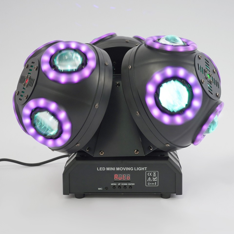 Moving Head 12 LED Rotating Beam DMX Stage Light RGBW DJ Disco Party ...