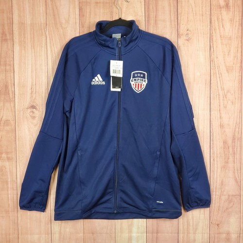 adidas Track Jacket Sz L Large Warm Up Full Zip Top Embroidered Mens ...