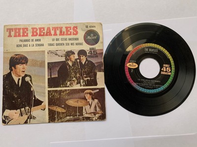 THE BEATLES RARE "PALABRAS DE AMOR" EX 45614 RARE MUSART EP 45 MEXICO 7 ...