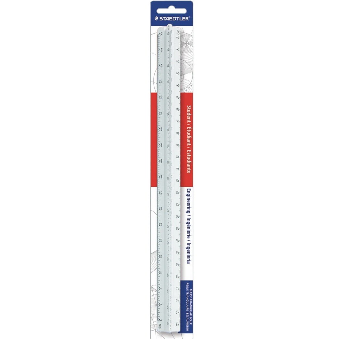 Staedtler Mars 987 19-34bk 12in Triangular Scale Std9871934bk for sale ...