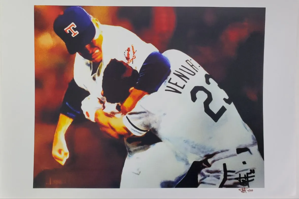 Josh Barton-NOLAN RYAN/ROBIN VENTURA FIGHT 12x18 LE Lithograph #9/500 ...