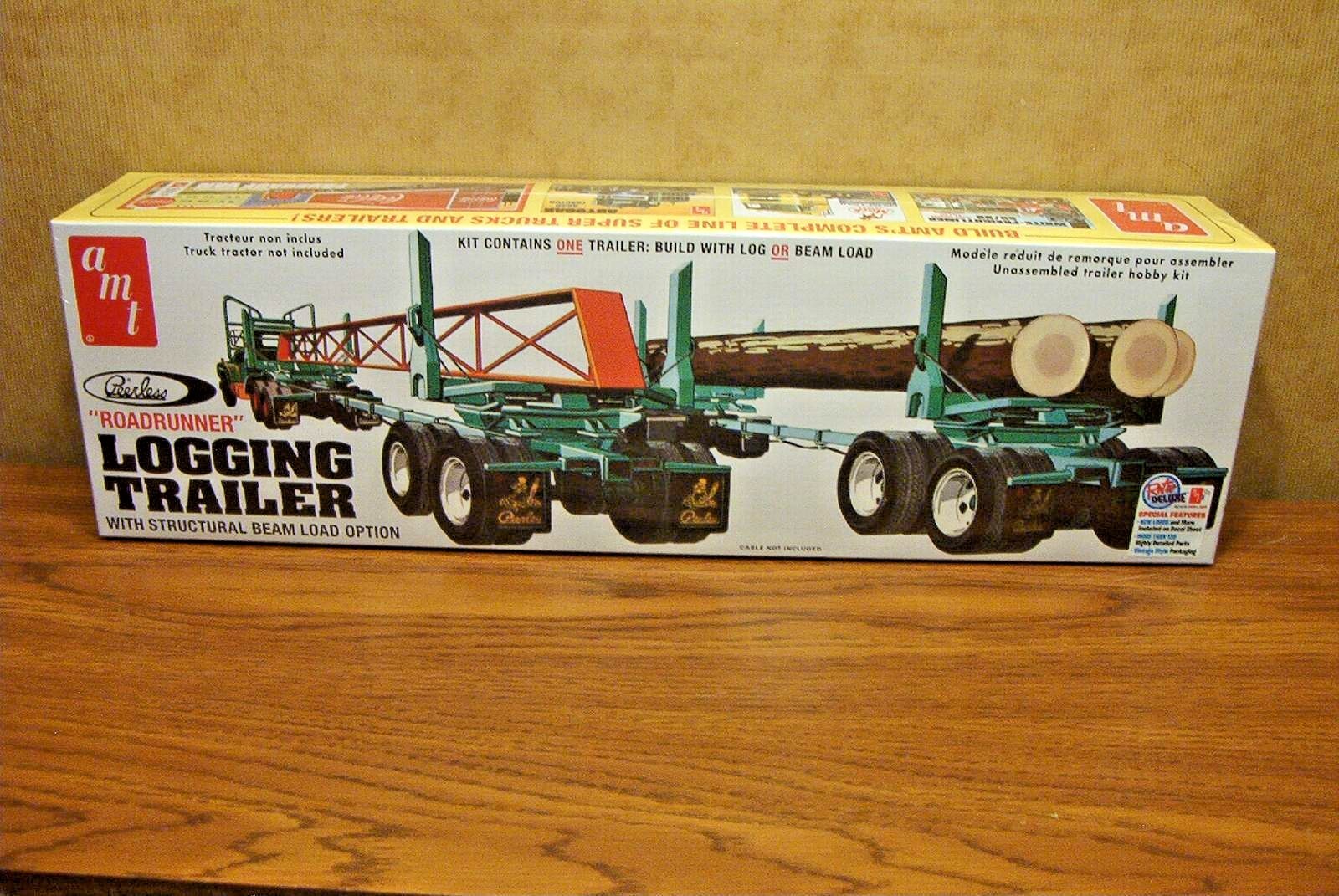 AMT Peerless "Roadrunner "Logging Trailer Model Kit 1:25 Scl #1103 ...