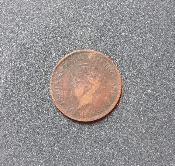 Ceylon 1945 One Cent Copper Coin WW2 World War 2 British Colonial Coin ...
