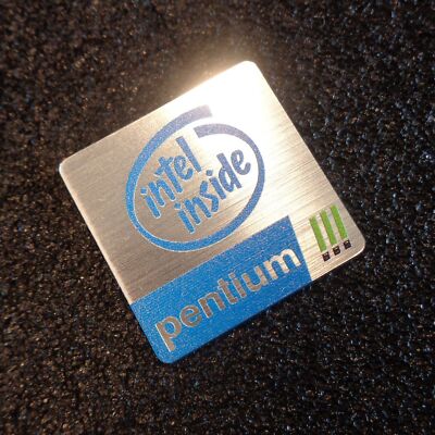 Intel Pentium III Retro PC Logo Label Decal Case Sticker Badge [499] | eBay
