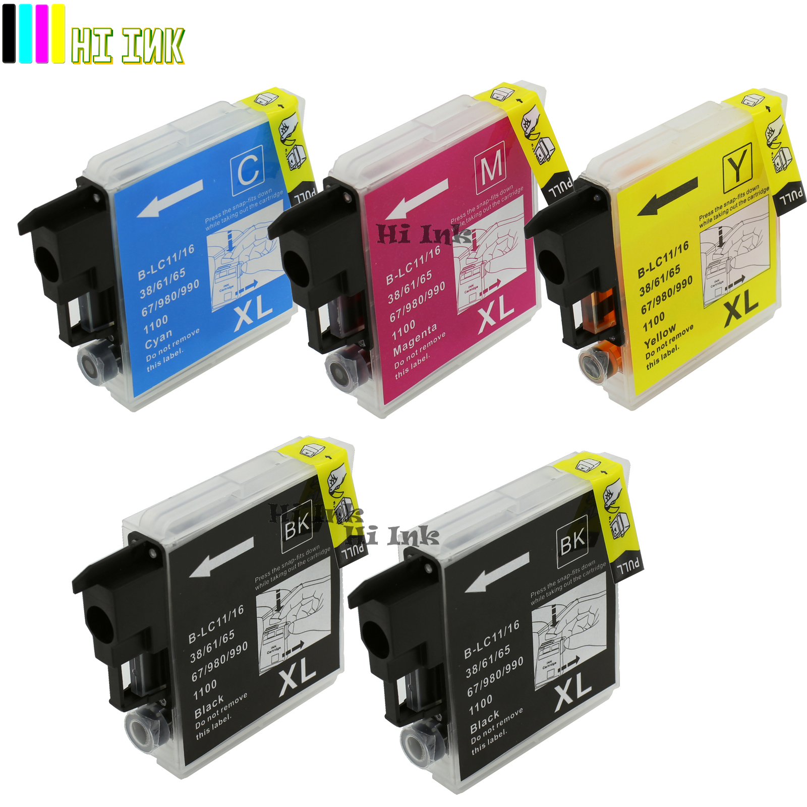 5PK New LC65 XL Ink for Brother MFC-5890CN MFC-5895CW MFC-6490CW MFC ...