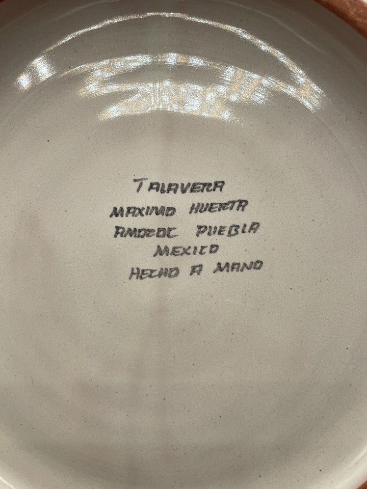 Vintage Mexico Talavera Pottery Hand Paint Purple Wall Hanging Plate | eBay