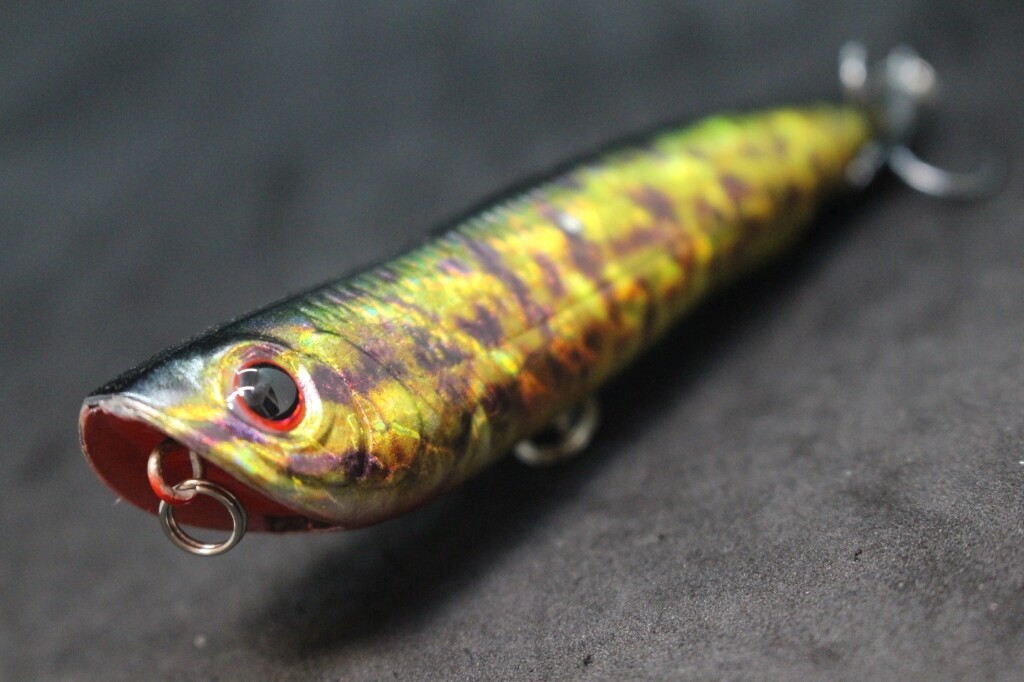 Topwater Popper Walking Bait 4 inch 1/2 oz Lifelike Fishing Lures HW622 ...