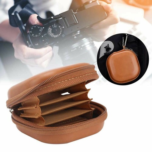 Camera Lens Filter Storage Case Bag Durable PU Leather with Pockets and ...