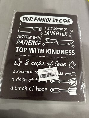 ⭐️ our family recipe, Sign Wall Poster Wooden Sign Vintage Home Kitchen ...