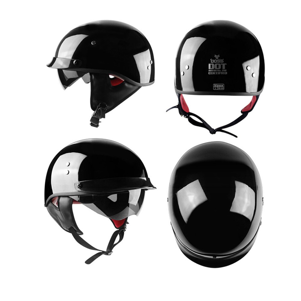 Motorcycle Vintage Half Helmets Motorcycle Biker Cruiser Scooter ...