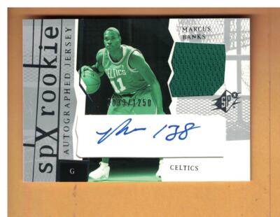 MARCUS BANKS 2003-04 SPx Rookie Jersey Autographed card Boston Celtics ...