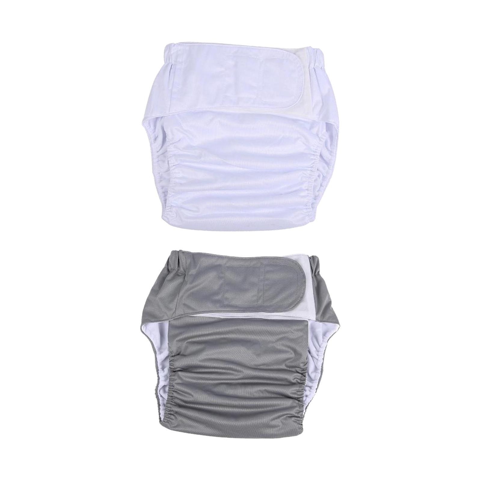 2x Reusable Adult Cloth Diaper Waterproof Nappies for Men Women ...