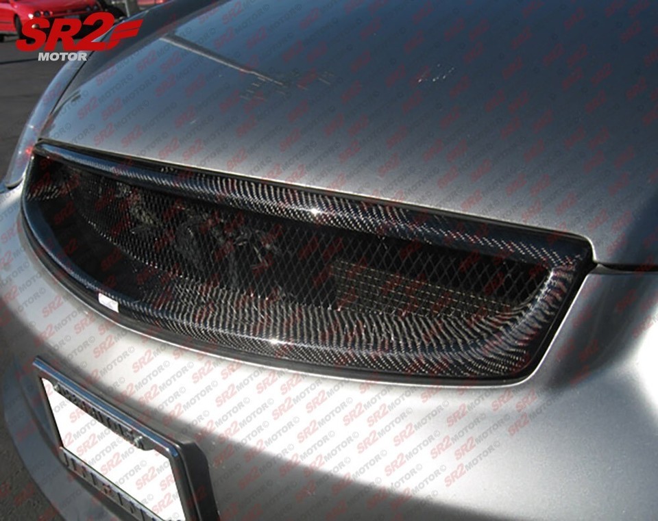 For 03-07 Infiniti G35 Coupe Full Carbon Fiber Front Bumper Mesh Grill ...