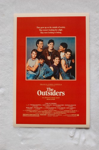 The Outsiders Lobby Card Movie Poster #2 Matt Dillon Patrick Swayze | eBay