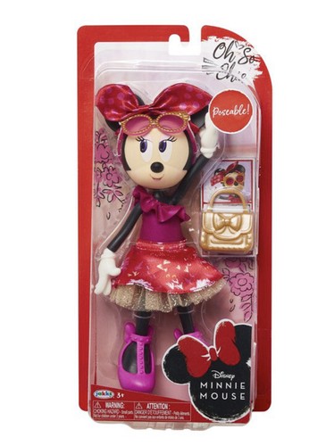 DISNEY MINNIE MOUSE OH SO CHIC DOLL 9” POSEABLE FASHION DOLL SUPER CUTE ...