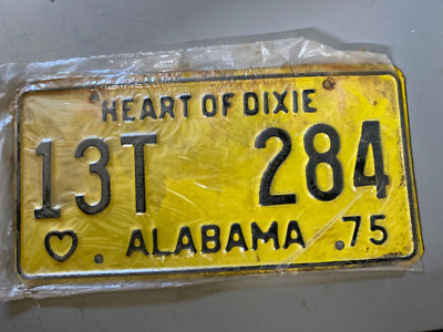 Vintage 1975 Alabama License Plate 13T 284 | eBay