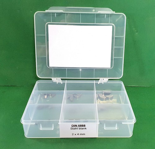 DIN 6888 Scheibenfeder halbrund Keilfeder Sortiment C45K Stahl blank 2 ...