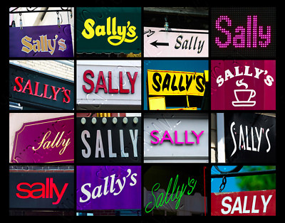 SALLY Name Poster featuring photos of actual signs | eBay