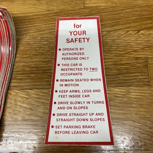 Safety Label Decal for EZGO vintage Golf Cart sticker dash | eBay