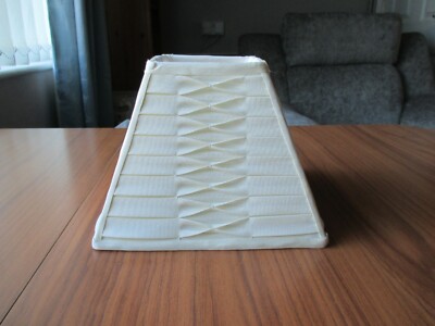 CREAM PINCHED FABRIC PYRAMID SHAPED LAMP/LIGHT SHADE (PW) | eBay UK