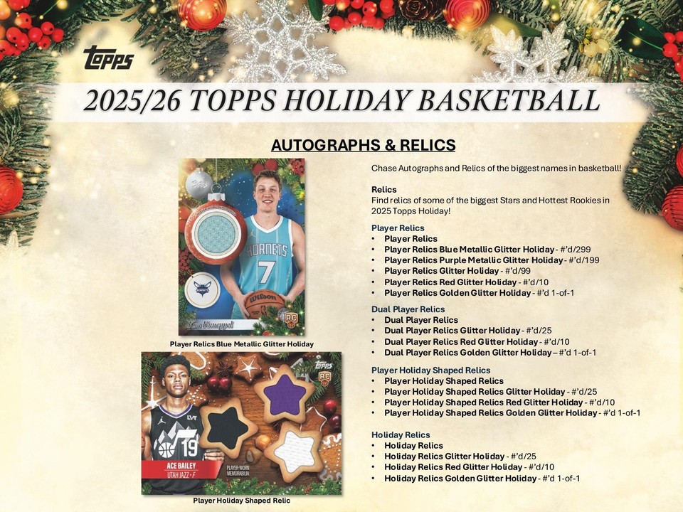Deandre Ayton POR 2025 Topps HOLIDAY 3 Case (60 MEGABOX) Player Break#3 ...