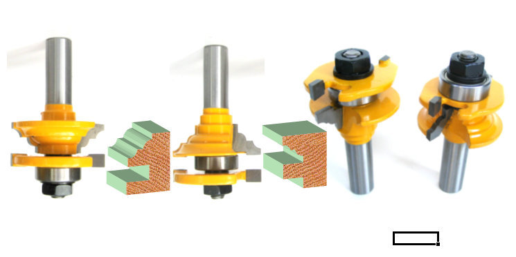 3pc 1/2" SH 12° Raised Panel /Backcutter & Classical R&S Router Bit Set ...