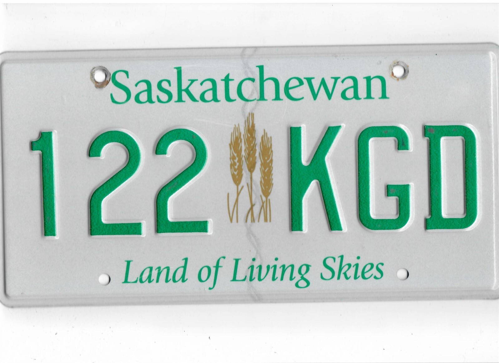 SASKATCHEWAN passenger license plate "122 KGD" | eBay