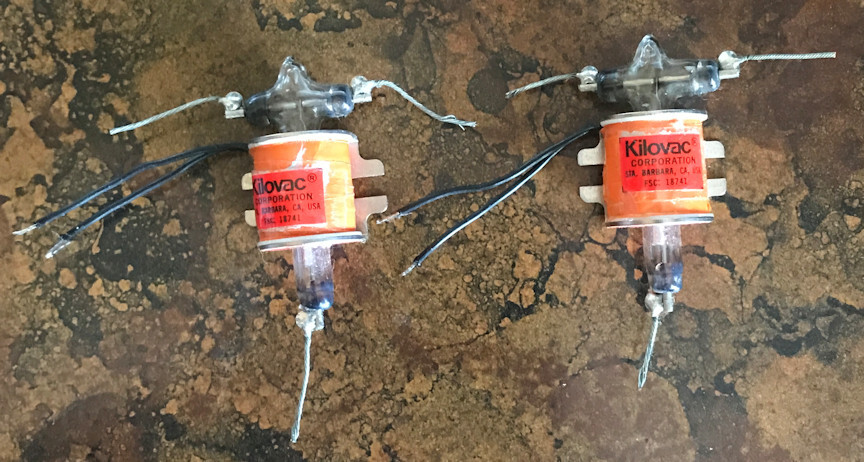 2ea KILOVAC H-4/S1 SPDT 5KV 5 Amp Vacuum Relay 12 V 0.12 A Coil For Ham ...