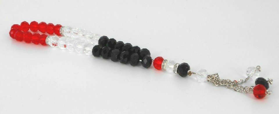 Islamic Crystal Souvenir Yemen flag color, Yemen Prayer Beads Masbaha ...