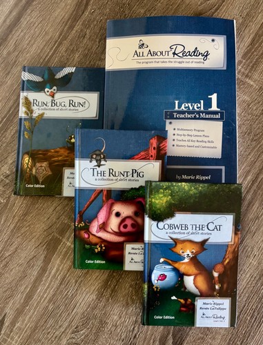 **All About Reading Level 1 Teacher's Manual and readers, colored ...