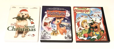Lot Of 3 Kids Christmas Dvds : Rudolph, Scooby Doo, The Dog Who Saved ...