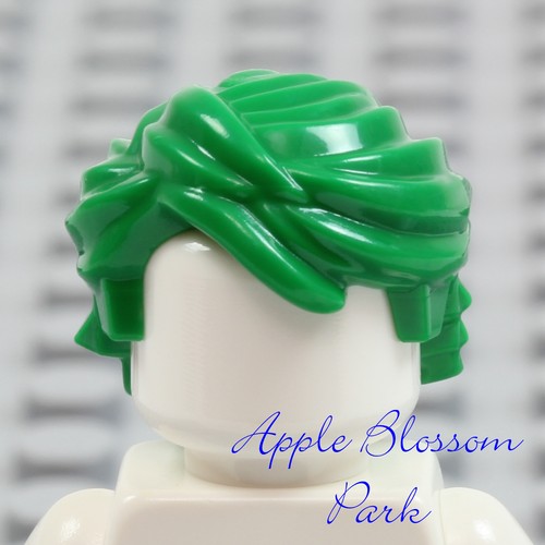 NEW Lego Male Minifig Short Tousled GREEN HAIR Batman Joker Long Head ...