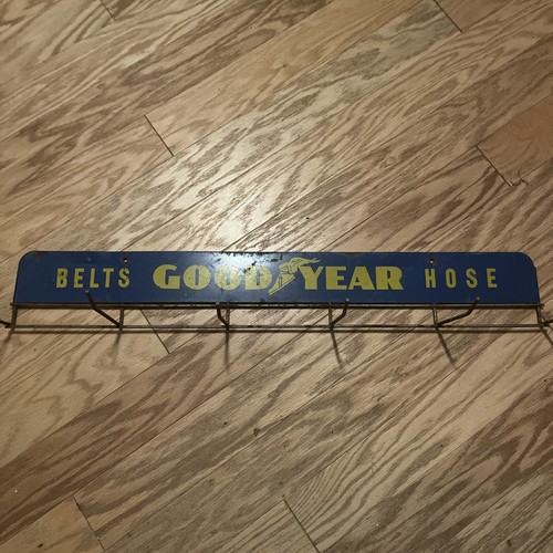 GOODYEAR BELT & HOSE DISPLAY RACK Gas & Oil Sign Vintage Advertising | eBay