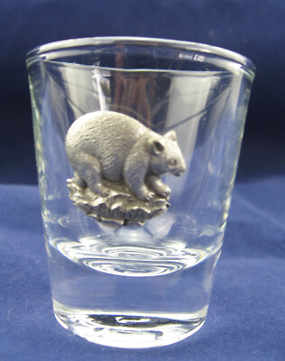 OZ Souvenir Shot Glass + Pewter made Australian Wombat Made in ...