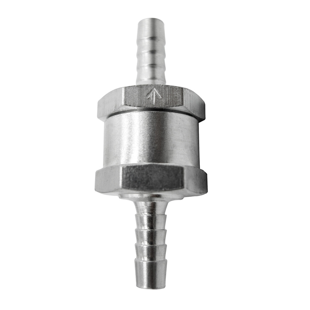 1x 6mm 1/4" Fuel Line One Way Non-Return Aluminium Check Valve Petrol ...