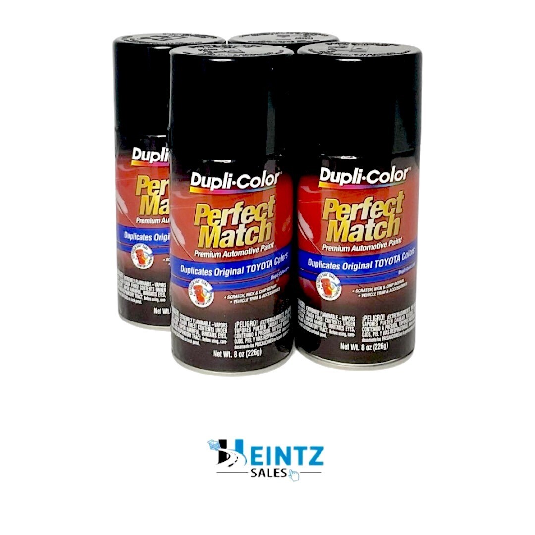 Duplicolor BTY1566 Perfect Match Toyota Black Metallic 8oz Can 4PACK ...