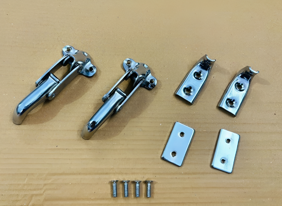 Windshield Interior Latch Kit Chrome Fits Willys Jeep MB M38S CJS Ford ...