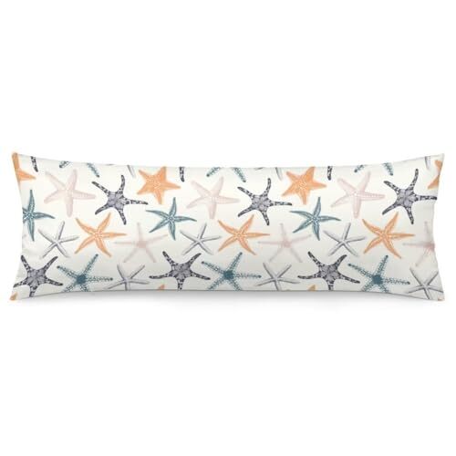 Starfish Body Pillow Cover,Summer Ocean Beach Nautical Long Pillow ...