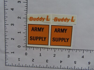 BUDDY L ARMY SUPPLY TRUCK WATER SLIDE DECAL SET | eBay