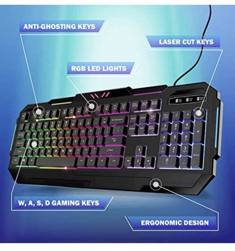 World Cup Bugha exclusive Led gaming keyboard Compatible With PC New ...