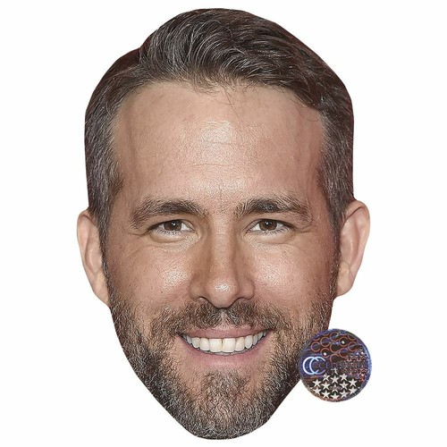Ryan Reynolds (Beard) Celebrity Mask, Flat Card Face | eBay