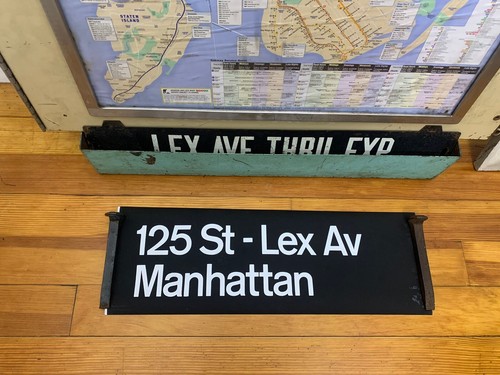 R21 NYC SUBWAY ROLL SIGN 125 STREET LEXINGTON AV HARLEM MARTIN LUTHER ...