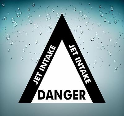 Sticker decal car airplane aircraft airport plane jet intake danger | eBay